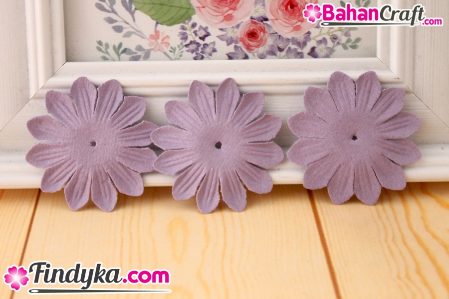 Findyka.com - Bunga hana suede 12k 4cm purple