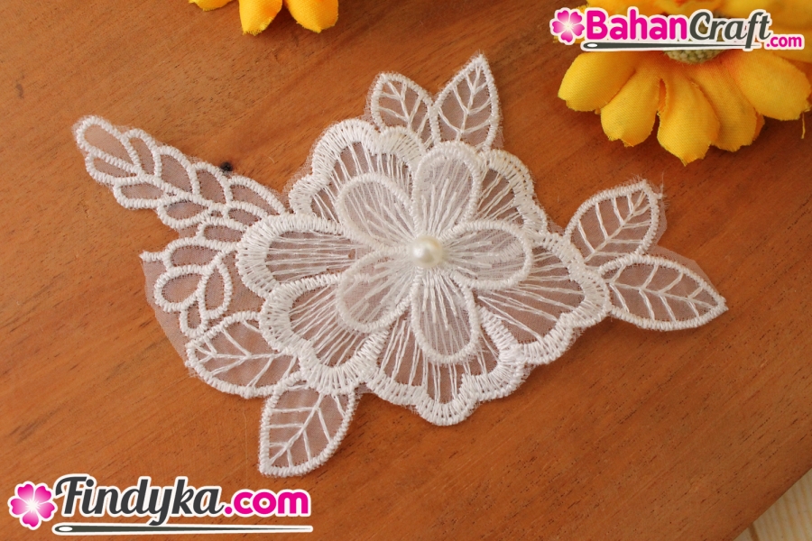 Findyka.com - Brokat bunga mutiara 8 daun