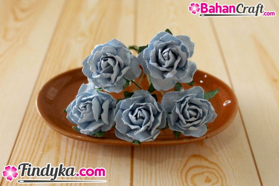 Findyka.com - Bunga mawar keriting soft blue