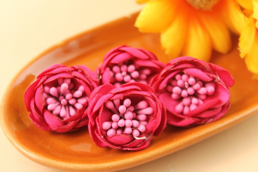 Findyka.com - Bunga mawar satin kuncup HQ fanta 2cm