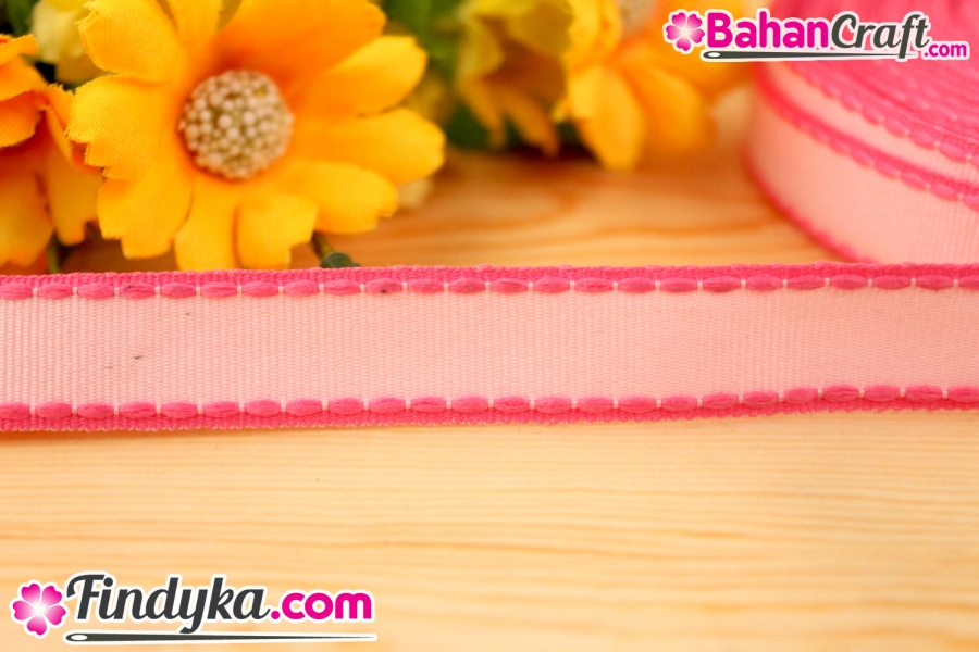 Findyka.com - Pita grosgrain list stripe 1,5cm pink soft