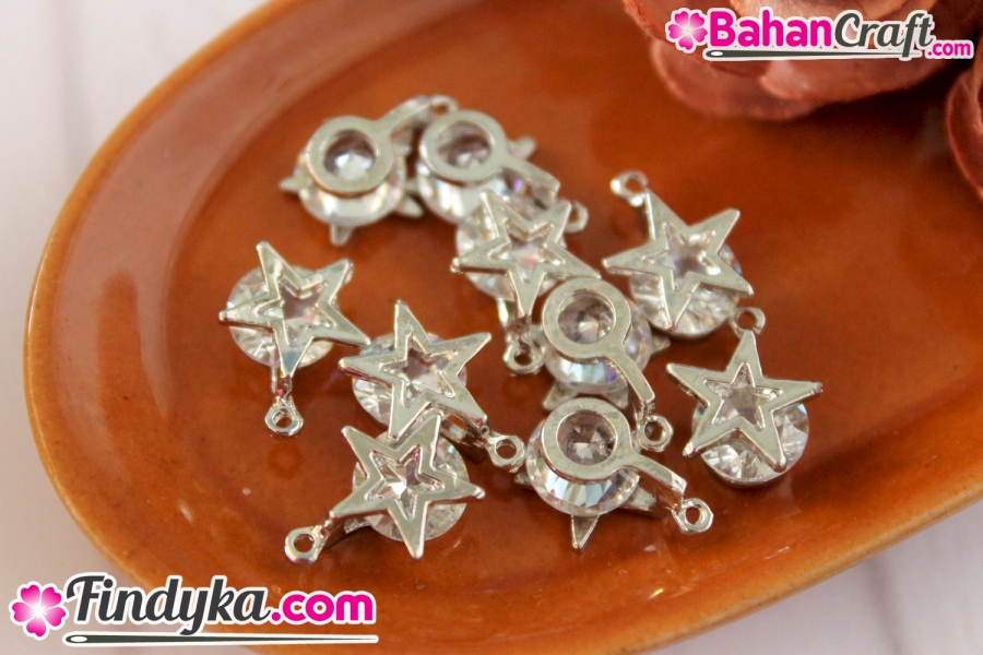 Findyka.com - Zircon pendant bintang diamond silver